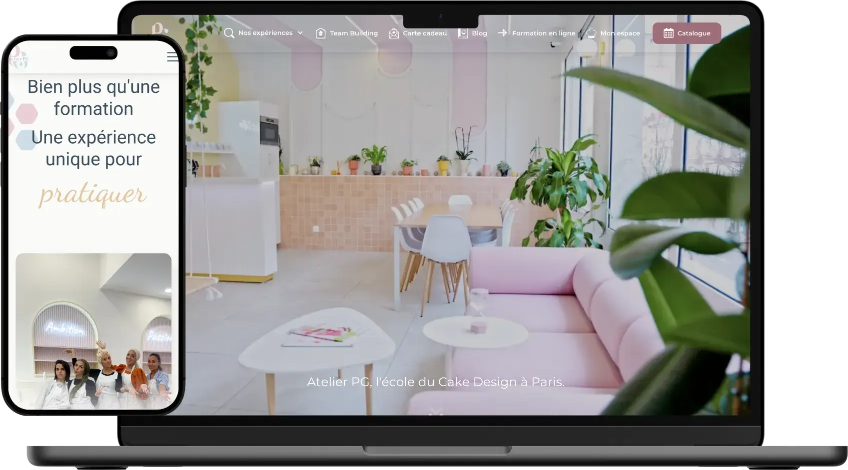 Projet Webflow Atelier PG - L'école du cake design en plein cœur de Paris